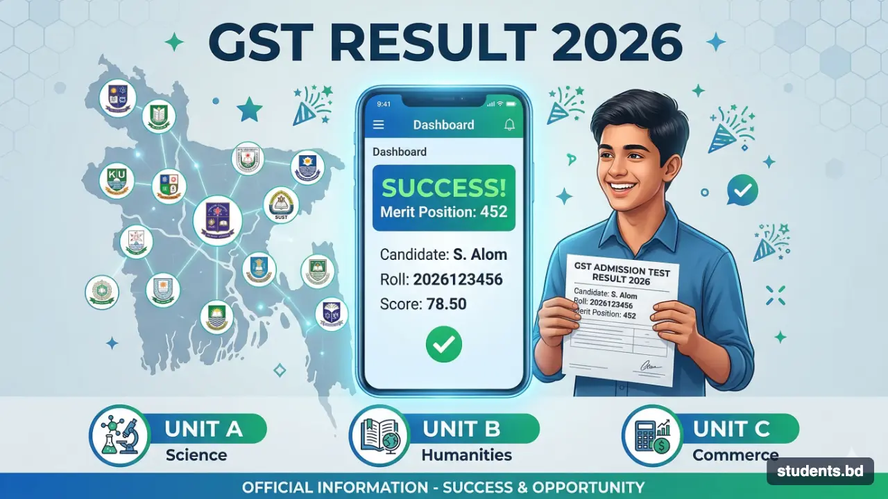 GST Admission Result 2026: Check Unit A, B, C Merit List & PDF